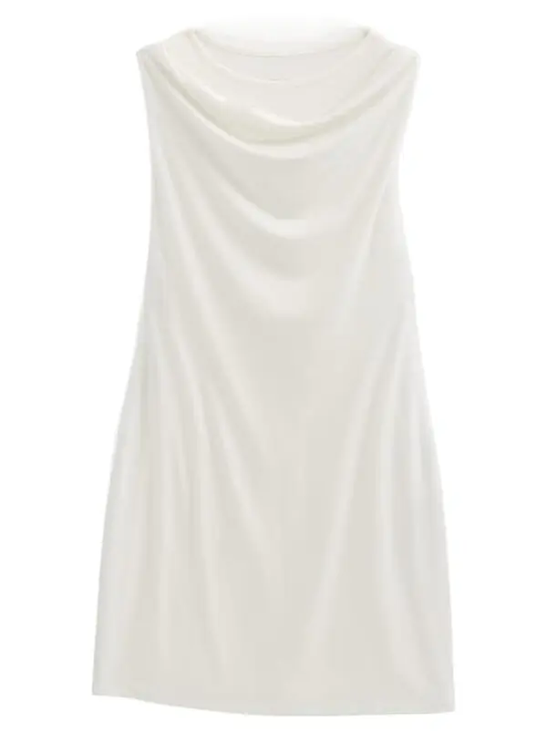 Everlane Cowl Neck Mini Dress - Bone