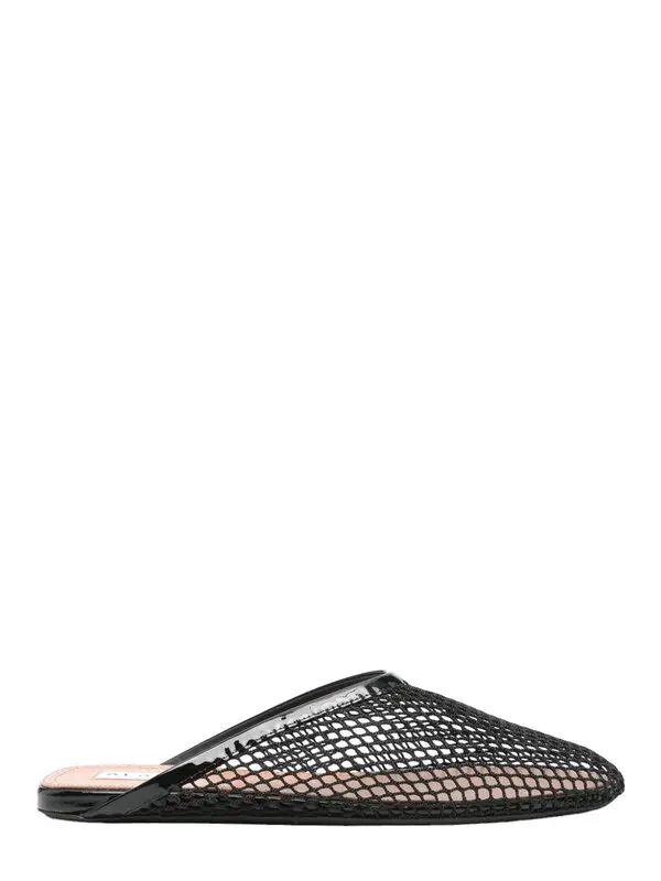 Alaïa Fishnet Slippers - Black