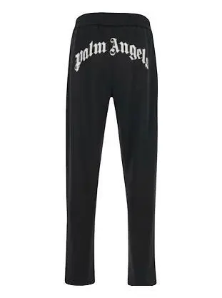 Palm Angels Curved Logo Track Pants - Black