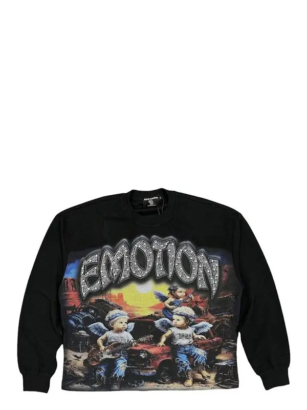 MIXED EMOTIONS Emotion Sunrise Thermal Long Sleeve T-shirt - Black
