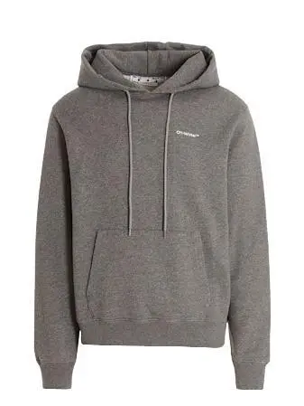 Off-White Wave Outline Diag Design Hoodie - Grey