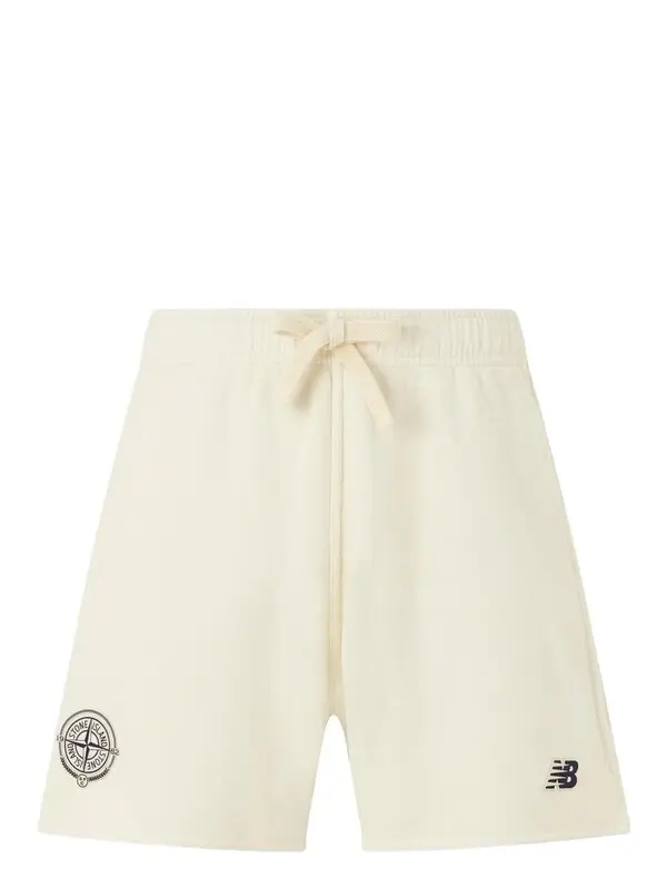 Stone Island New Balance Cotton-jersey Drawstring Shorts - Neutrals