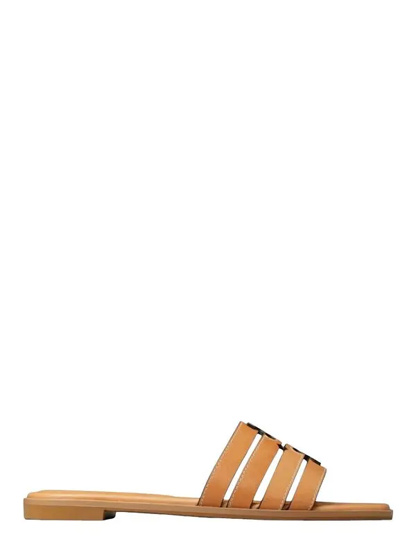 Tory Burch Ines Cage Slide Sandals - Camel