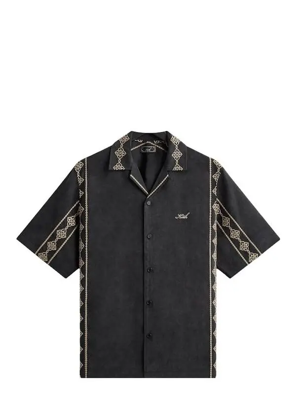 Kith Cupro Linen Thompson Camp Collar Shirt - Black