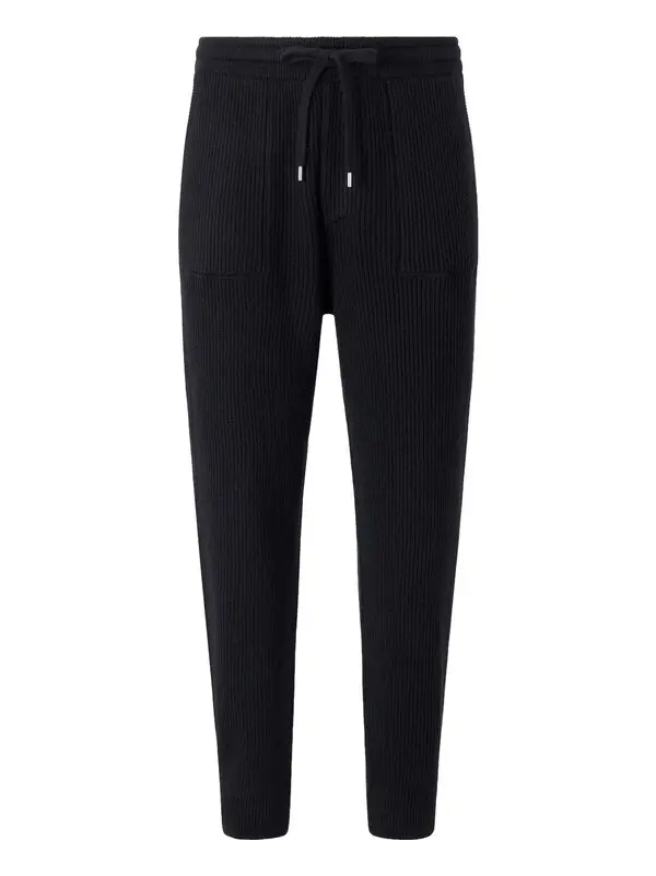 Brunello Cucinelli Cashmere Drawstring Sweatpants - Black