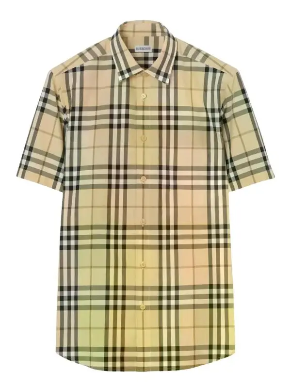 Burberry Check Cotton Poplin Shirt - Neutrals