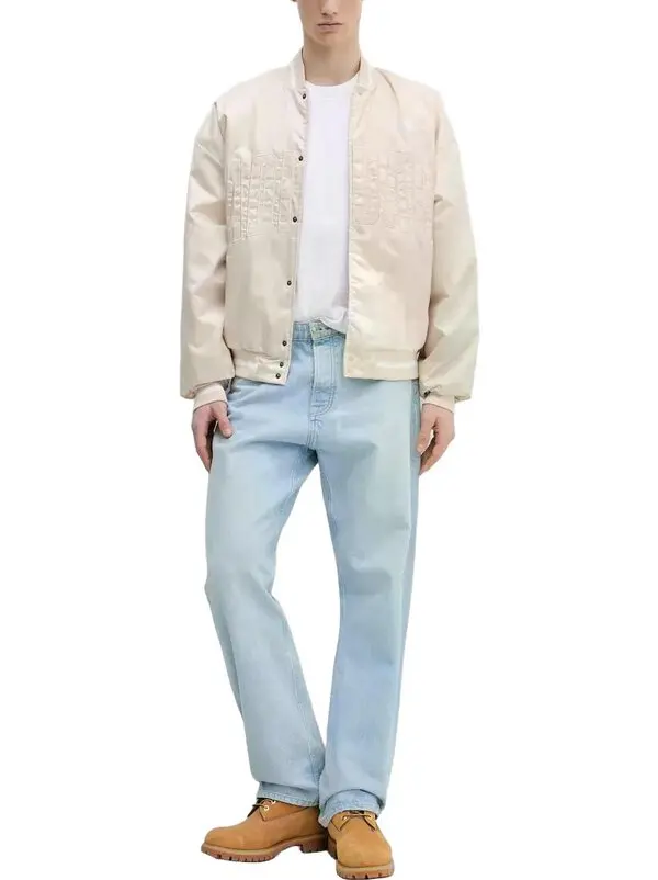 Adidas Stadium Logo-lettering Bomber Jacket - Neutrals