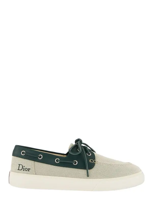 Dior Chester Canvas Boat Shoes - Green