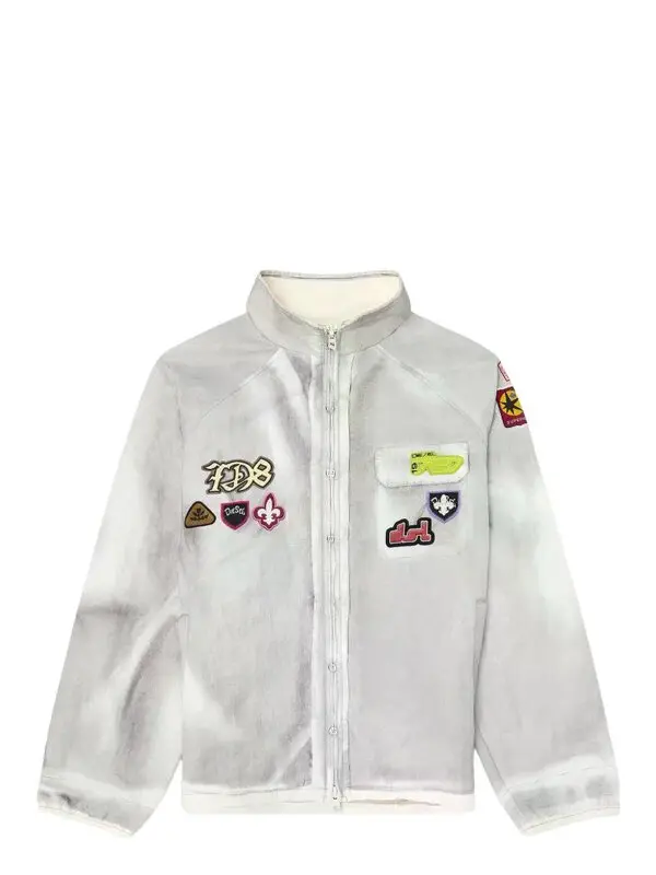 DIESEL® Windbreaker With Trompe L’oeil Patches - Grey