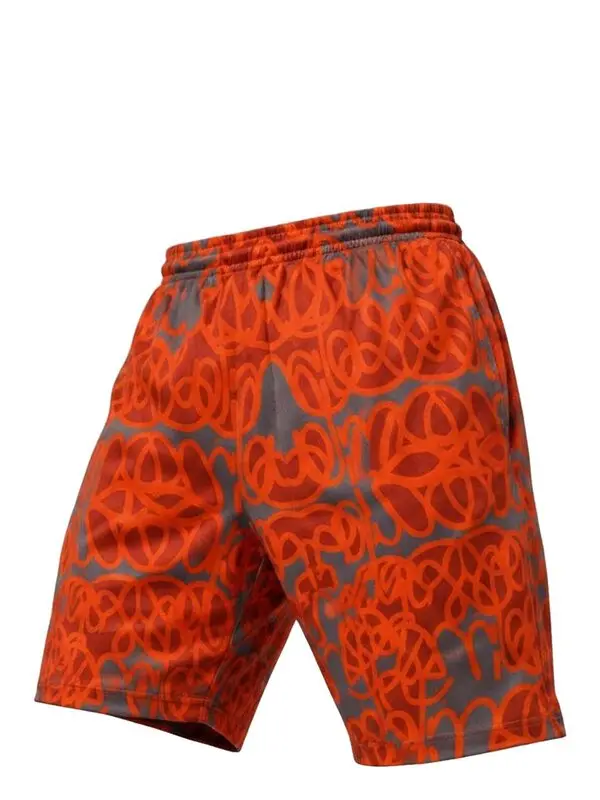 CHUKS COLLINS Diffusion Collection Tasou Print Shorts - Orange