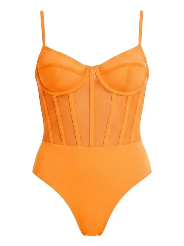 CHUKS COLLINS The Lady Liberty Bodysuit Diffusion Collection - Orange