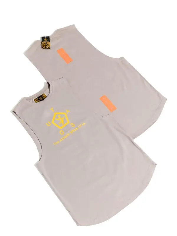 CHUKS COLLINS Diffusion Collection Logo Printed Tank Top - Grey