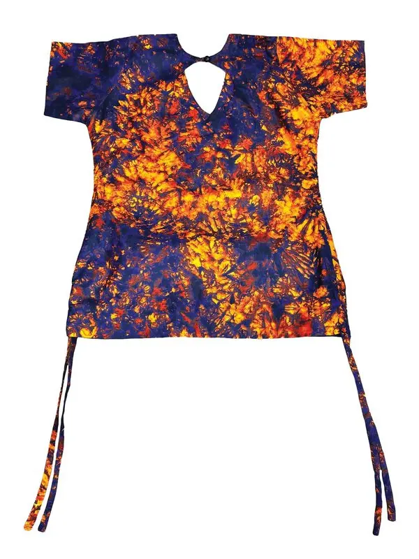 CHUKS COLLINS Ajah Resort Collection Top With Drawstring - Orange