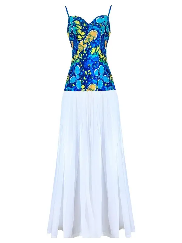 CHUKS COLLINS Ajah Resort Collection Strappy Maxi Dress - Blue
