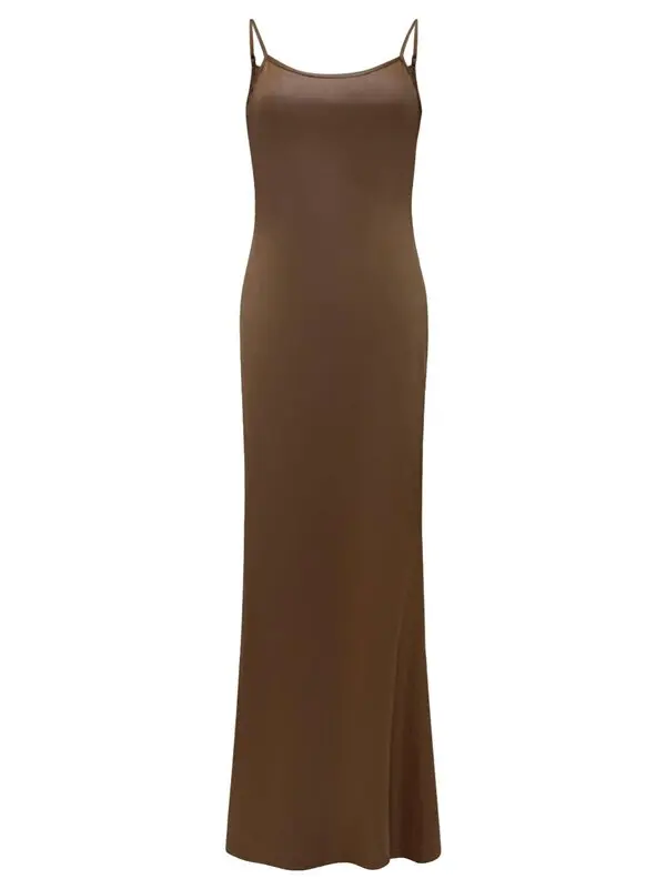 CHUKS COLLINS Collin Armless Mermaid Dress - Brown