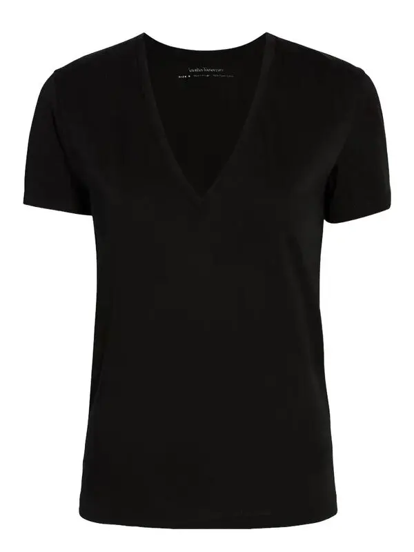 Another Tomorrow V-neck T-shirt - Black