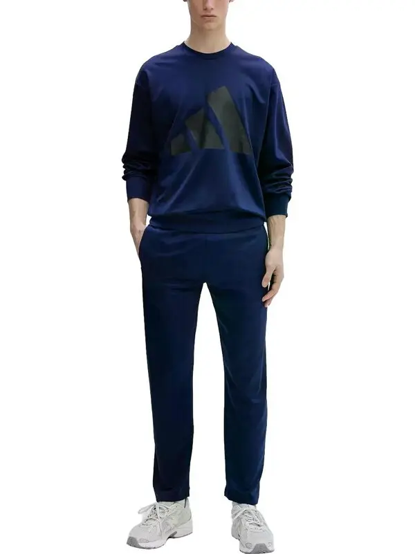 Adidas Logo-print Crew-neck Tracksuit - Blue