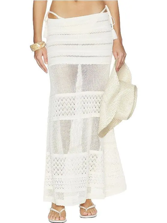 Devon Windsor Yasmin Crochet Knit Maxi Skirt - Vail