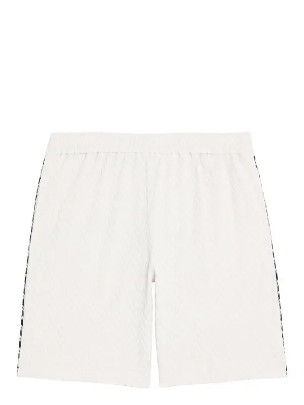 Missoni Crochet-knit Cotton-blend Terry Shorts - Light Gray