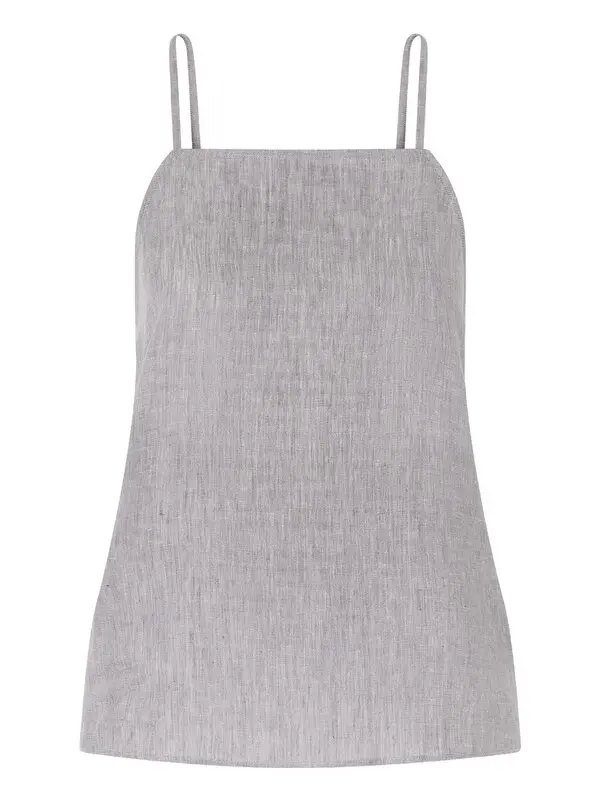 ERES Linen Relaxed Fit Top - Gray