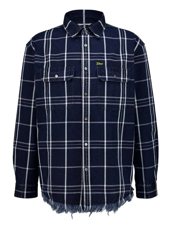 Dior Shirt 7bt 2p Cotton - Blue