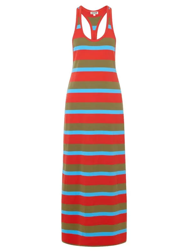 Staud Encino' Striped Cotton-blend Maxi Dress - Multi