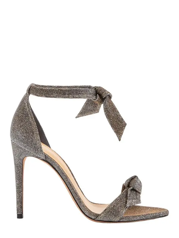 ALEXANDRE BIRMAN Clarita 100 Metallic Fabric Sandals - Stellar