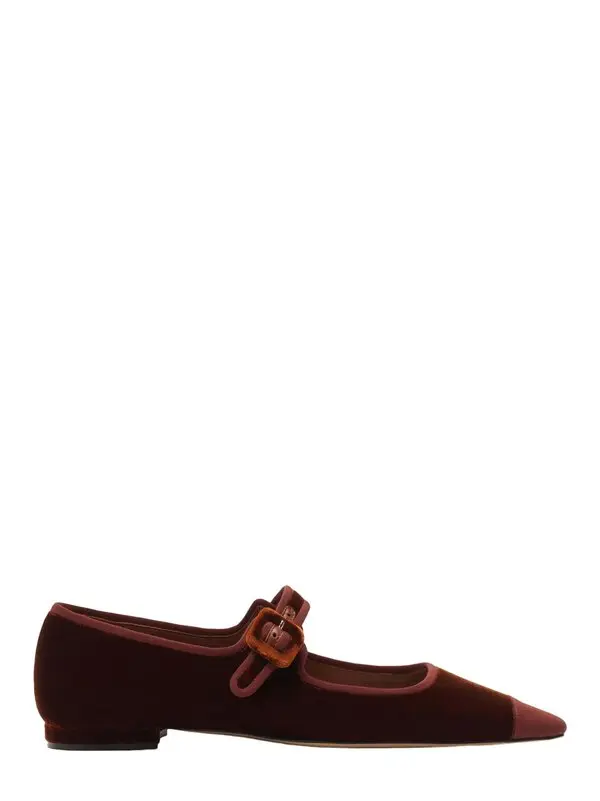 ALEXANDRE BIRMAN Jada Ballet Mary Jane Flats - Cuoio