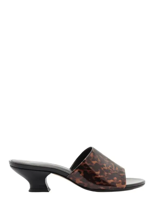 ALEXANDRE BIRMAN Gisel Mule In Tortoise Patent Leather - Nut