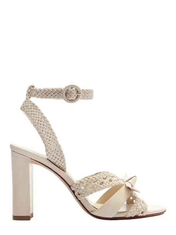 ALEXANDRE BIRMAN Suelita Woven Block Heel Sandals - Shell