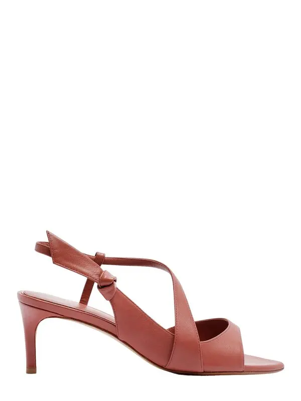 ALEXANDRE BIRMAN Clarita Asymmetric Sling 60 Leather Sandals - Ambar
