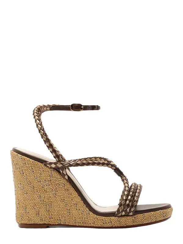 ALEXANDRE BIRMAN Elba 100 Wedge Sandals - Brown