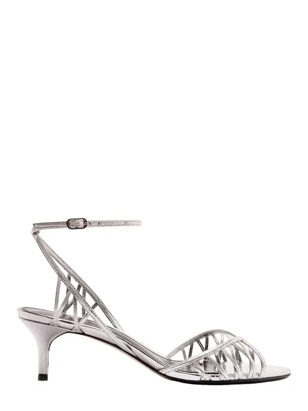ALEXANDRE BIRMAN Solene 50 Stiletto Sandals - Silver