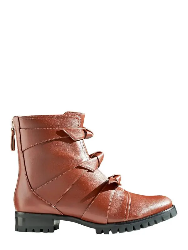 ALEXANDRE BIRMAN Lolita Waterproof Leather Bootie - Rum