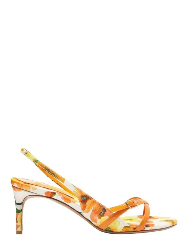 ALEXANDRE BIRMAN Maia 60 Floral Sandals - Custard