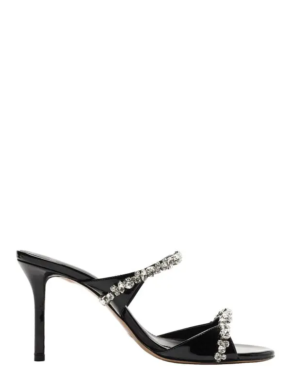ALEXANDRE BIRMAN Gianna Crystal 85 Stiletto Sandals - Black