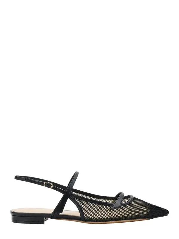 ALEXANDRE BIRMAN Tita Mesh Slingback Flats - Black