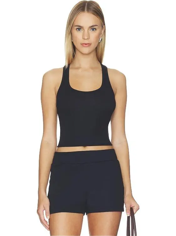 Commando Rib Racerback Tank - Black