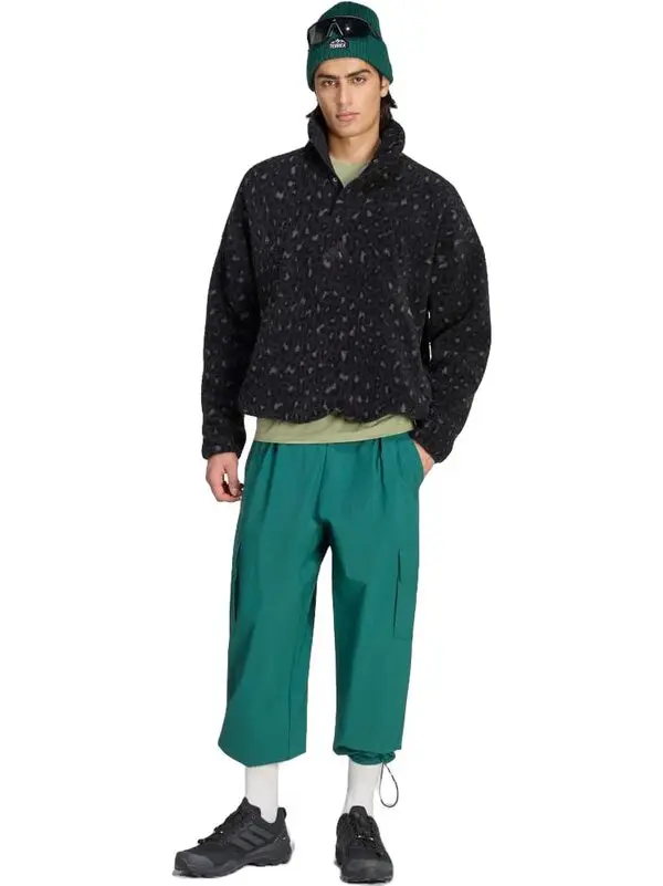 Adidas Xploric Climawarm High Pile Snap Pullover - Black