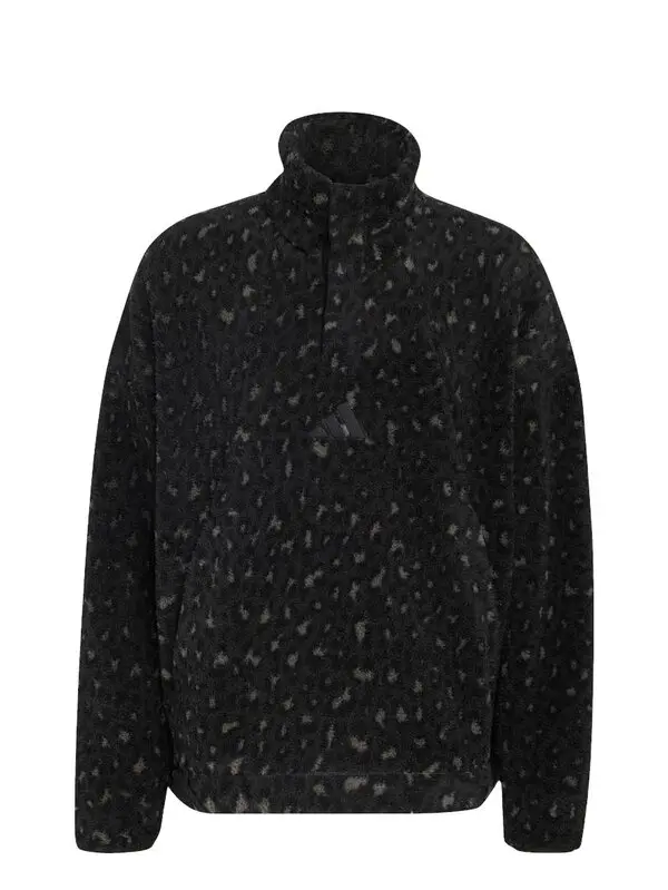 Adidas Xploric Climawarm High Pile Snap Pullover - Black