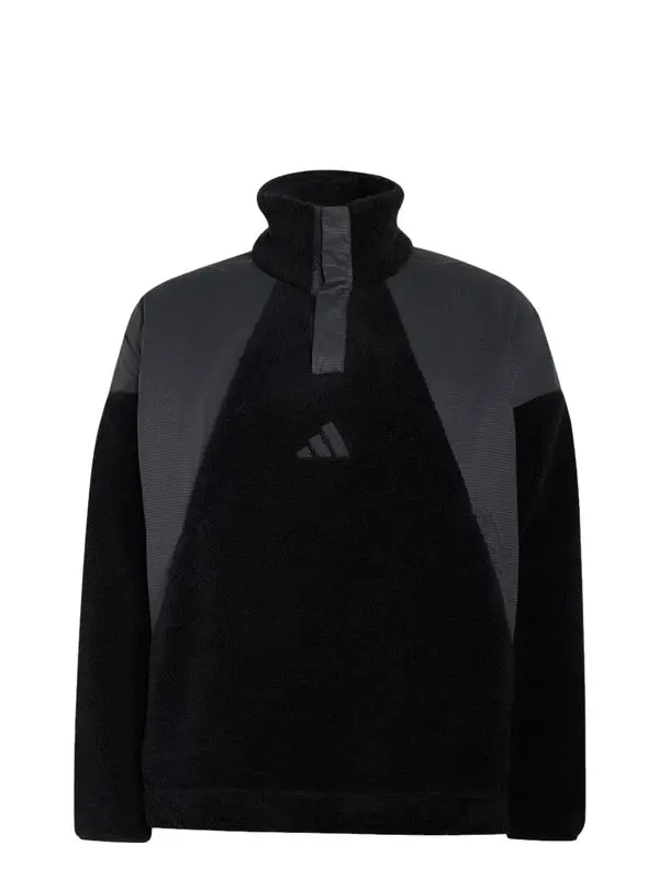 Adidas Xploric Climawarm High Pile Snap Pullover - Black