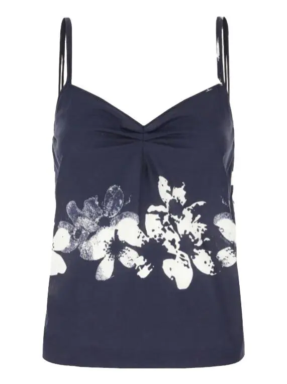 Iceberg Floral Print Camisole Top - Black