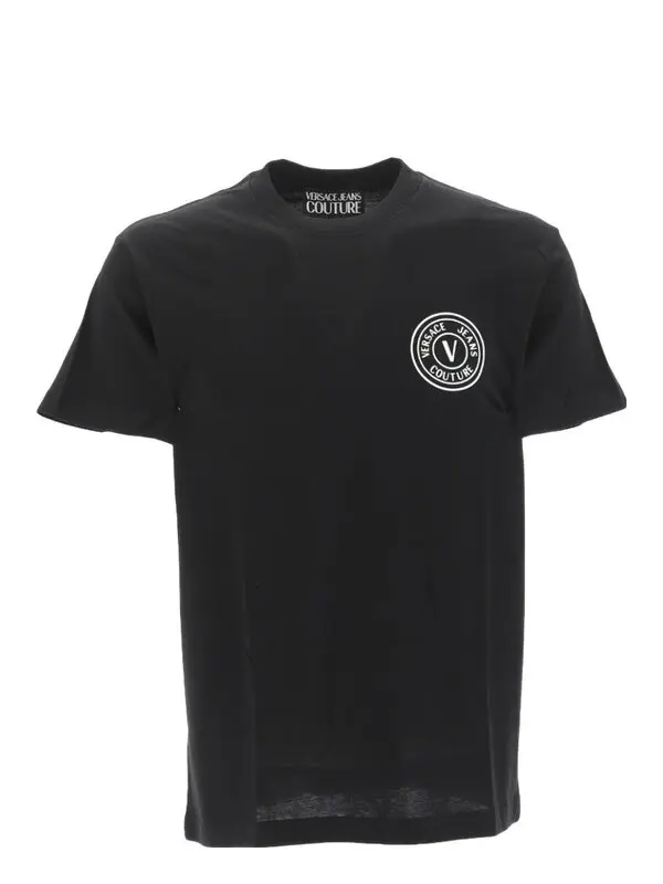 Versace Logo-print Cotton T-shirt - Black