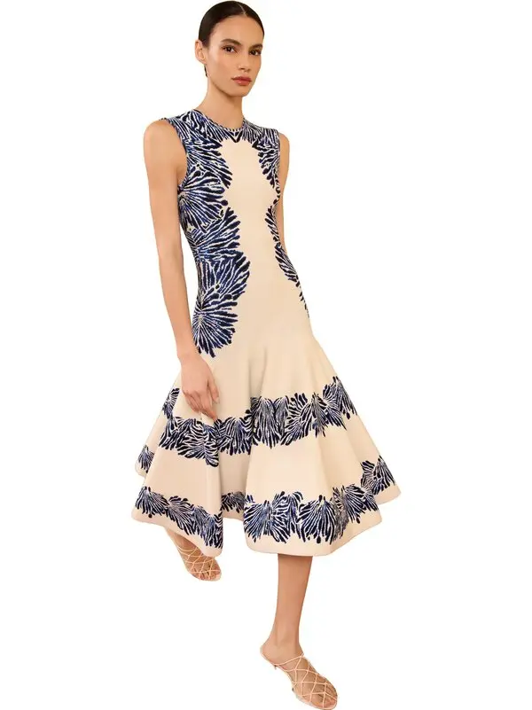 Ulla Johnson Iona Jacquard Knit Dress - Ocean
