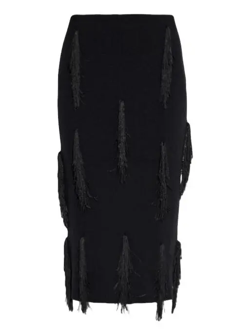 IRO PARIS Knee-length Skirt With Tassels - Black