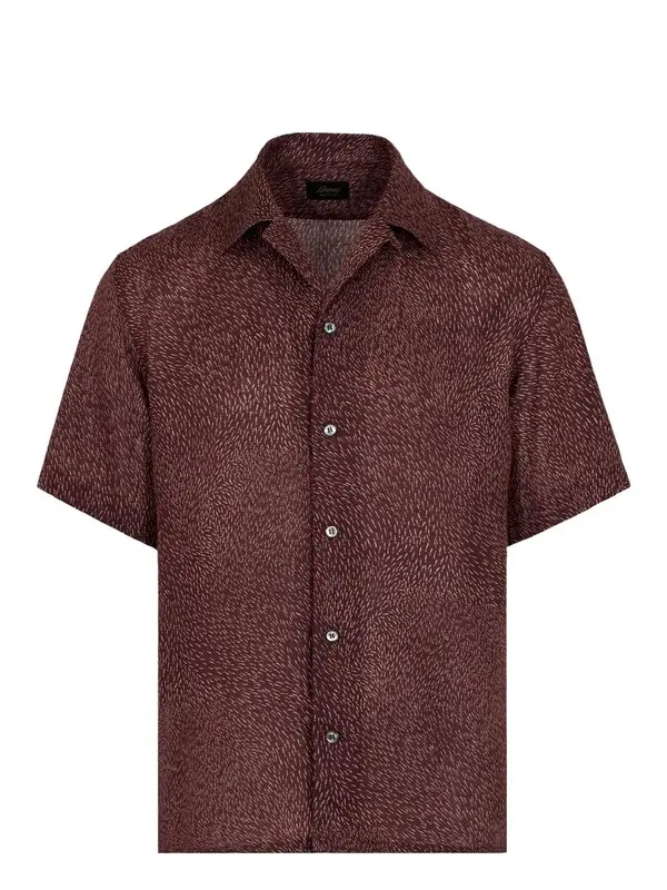 Brioni Cuban Printed Short-sleeve Shirt - No