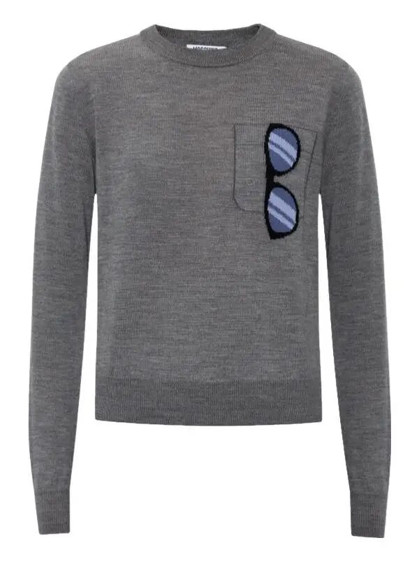 Moschino Pocket Sunglasses Knitted Sweater - Black