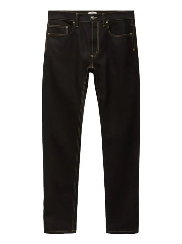 Versace Logo-patch Tapered Jeans - Black