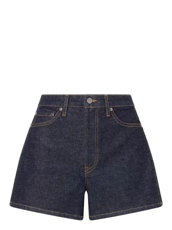 Khaite Straight-leg Denim Shorts - Black