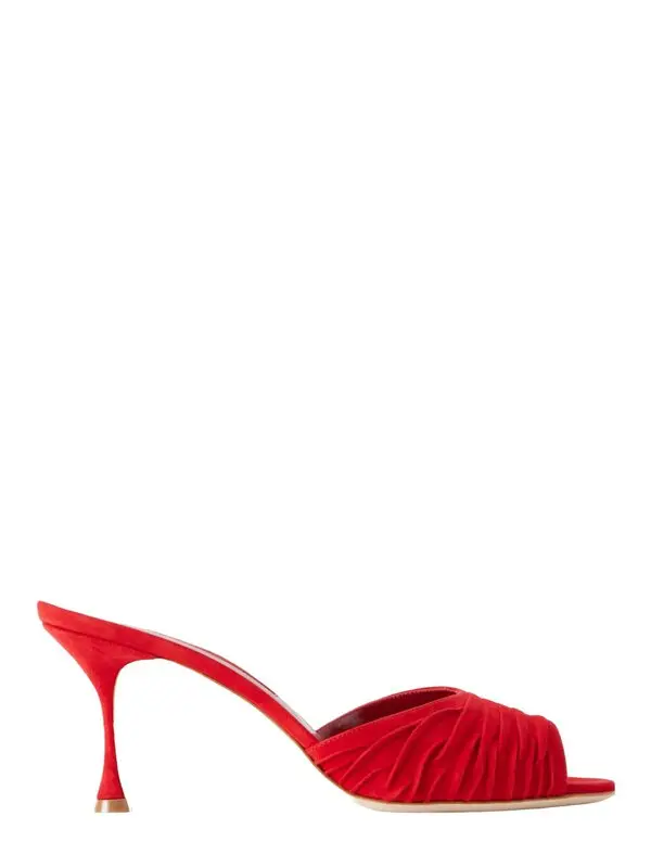 Manolo Blahnik High-heel Mules - Red